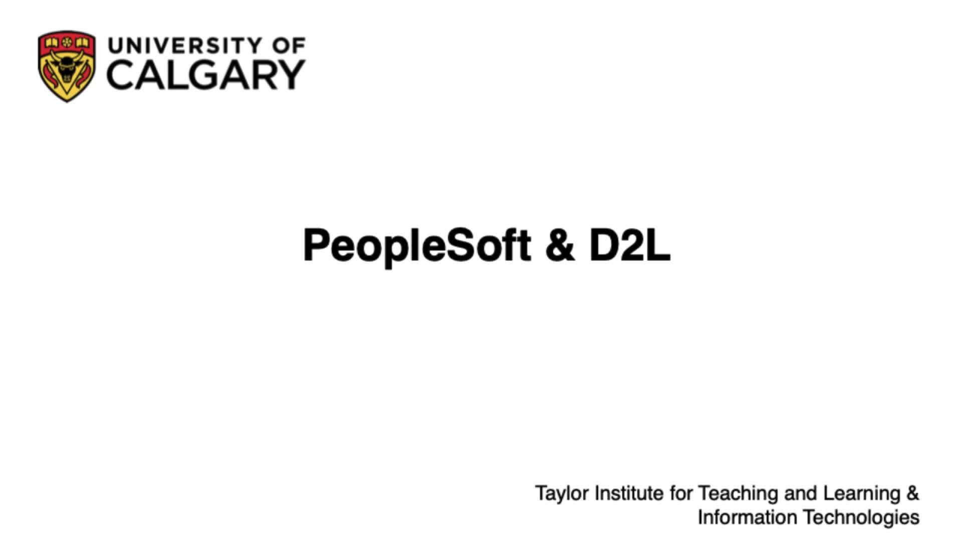 University of Calgary Enterprise Video Platform